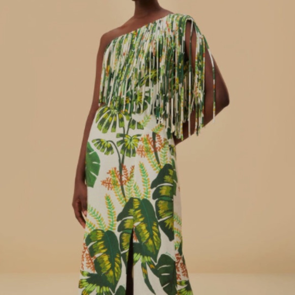 FARM Rio | Dresses | Farm Rio Dress Women Medium New Green Tropical ...